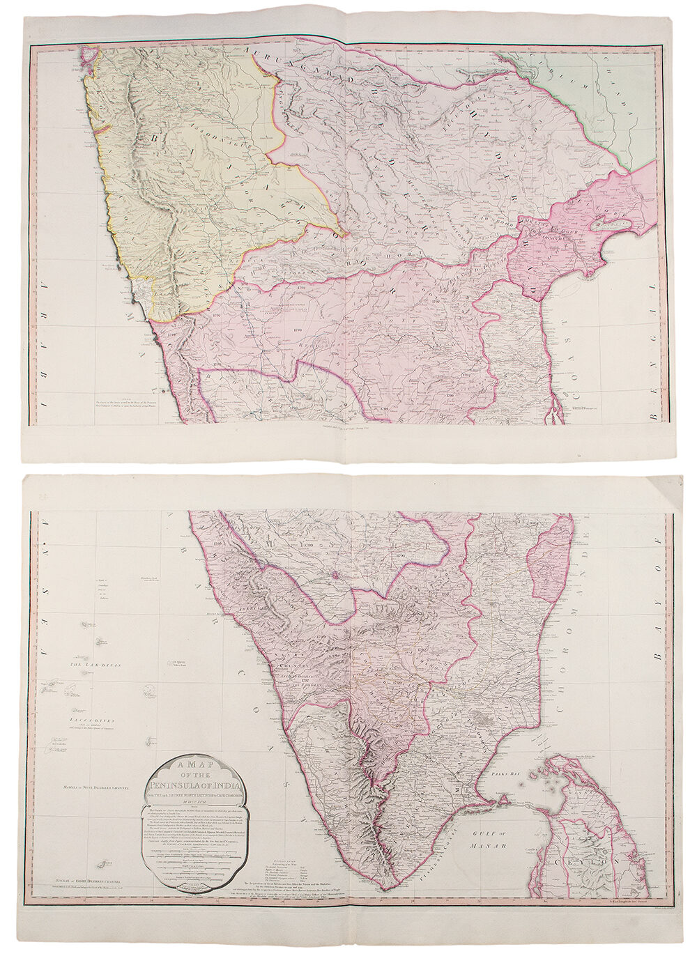 A Map of the Peninsula of India from the 19th Degree North Latitude to ...